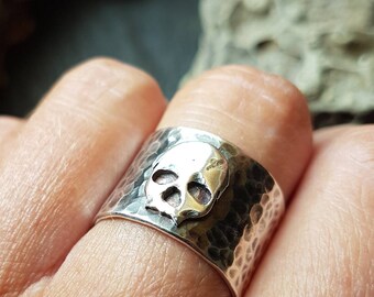 Rustic Skull Ring | Etsy