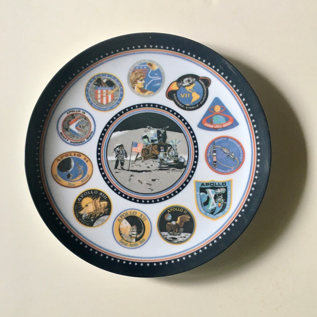 History Making Apollo Space Flights Featured in Vintage Plate - Etsy