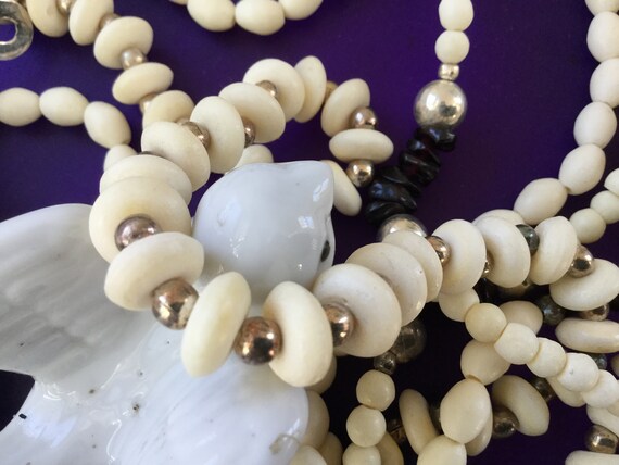 Multi Strand Bead Amethyst Necklace 22 Nos Tribal S… Gem