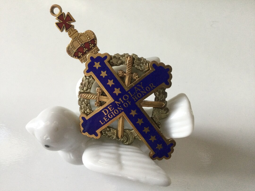 Demolay Legion of Honor Medal Honorary Enamel Masonic Freemason Maltese ...