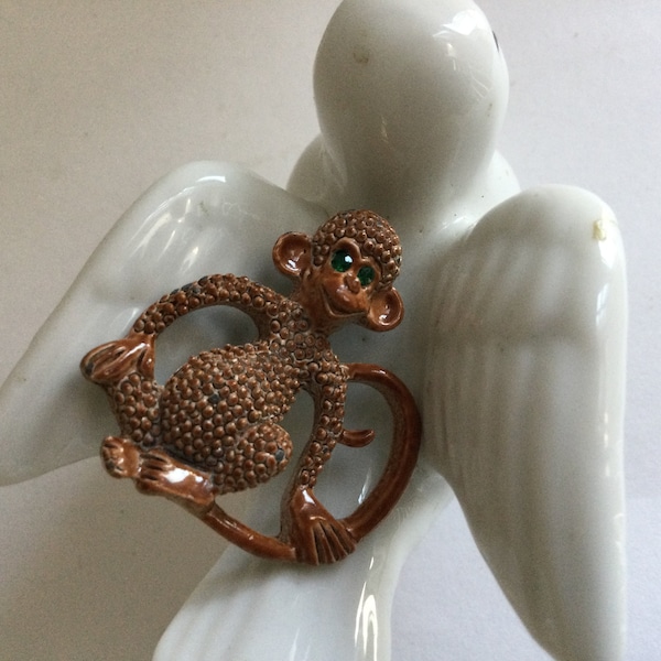 Monkey Brooch - Etsy
