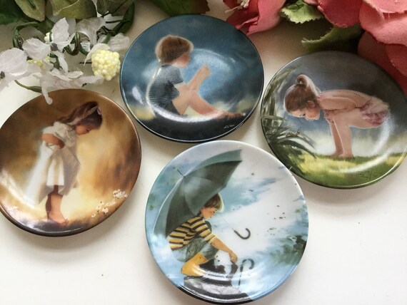 Zolan Miniature Collector Plates Set of 4 Pemberton & Oakes - Etsy