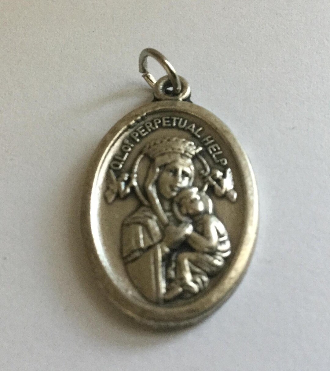 Our Lady of Perpetual Help Pendant Medal Charm "pray for Us" Medallion ...
