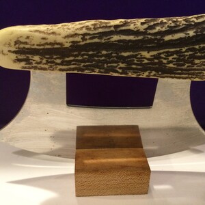 Alaska Souvenir Lot Meza Luna Chopper Ulu Knife Stand Faux Bone State ...