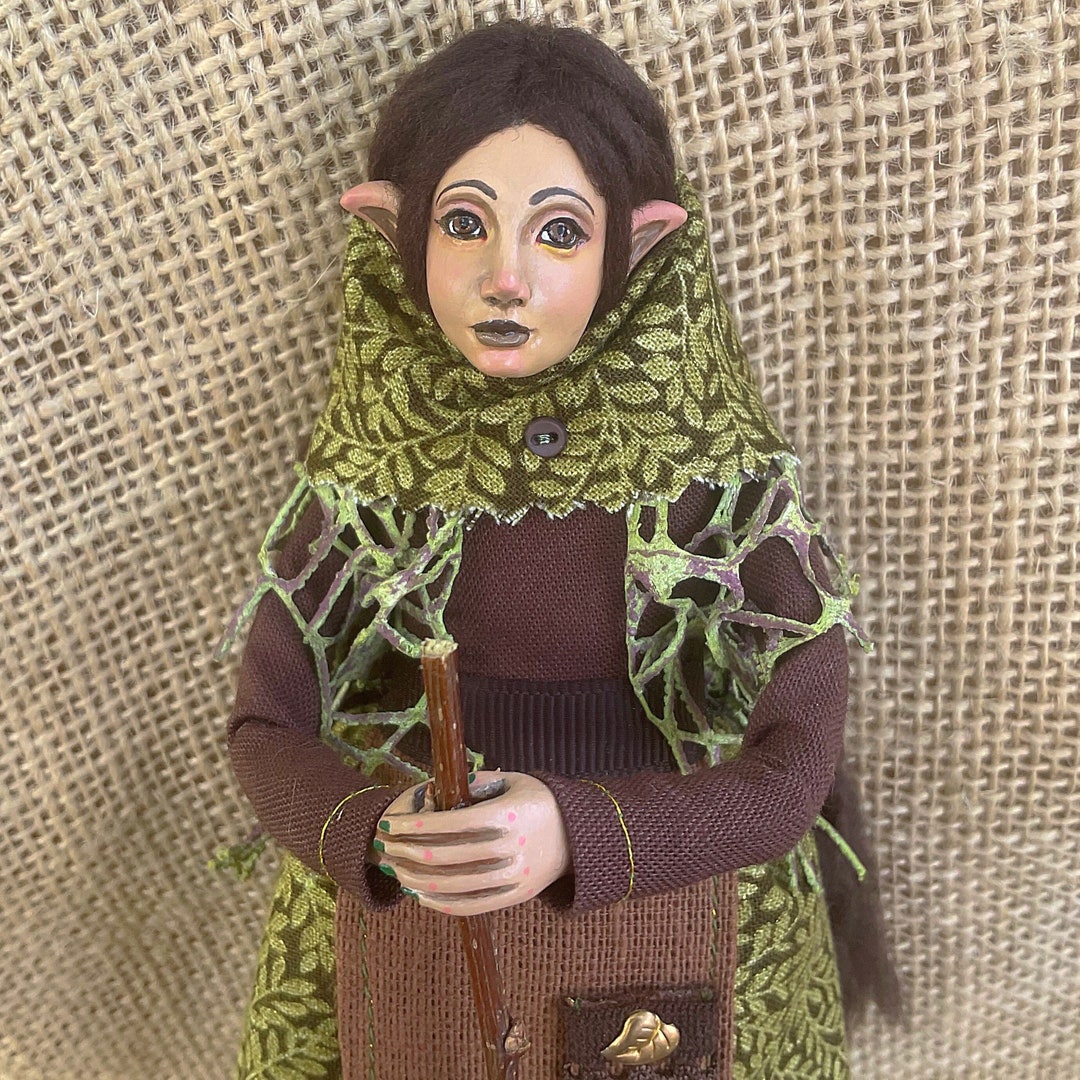 Kitchen Witch OOAK Elven Maiden Green Witch, Unique Gifts, Elf, Forest ...