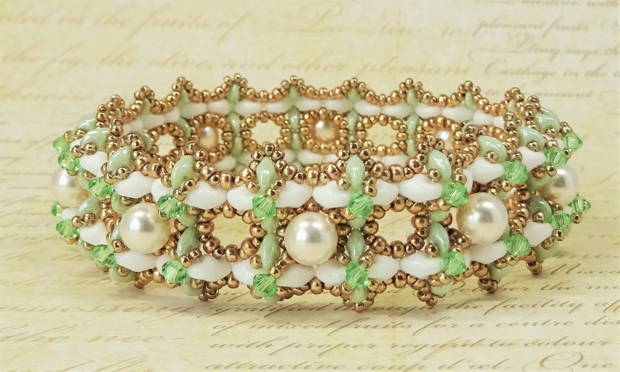 DIGITAL TUTORIAL Jasmine Bangle Tutorial Beaded Bracelet Tutorial ...