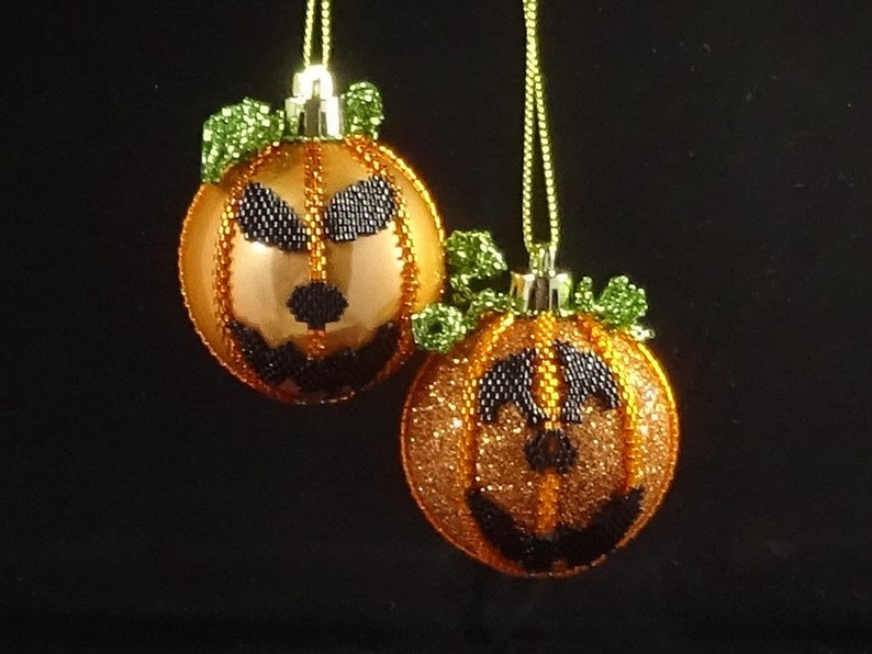 DIGITAL TUTORIAL Pumpkin Bauble Tutorial Beaded Bauble Beadweaving ...