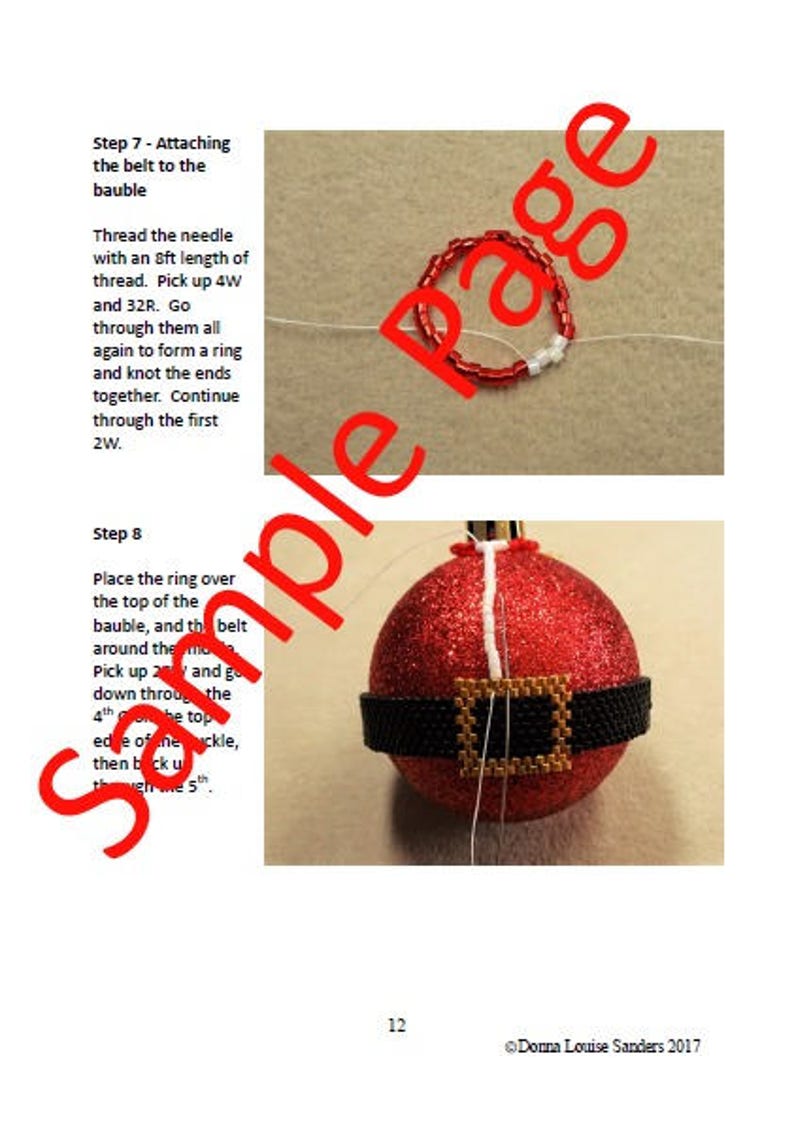 DIGITAL TUTORIAL - Santa & Elf Bauble Tutorial - Beaded Bauble ...