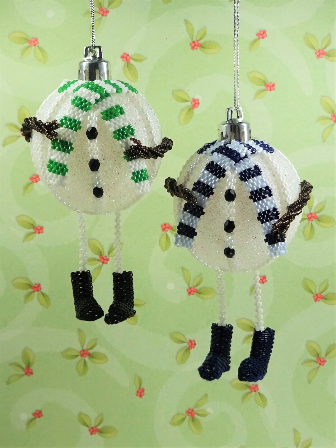 DIGITAL TUTORIAL - Snowman Bauble Tutorial - Beaded Bauble ...