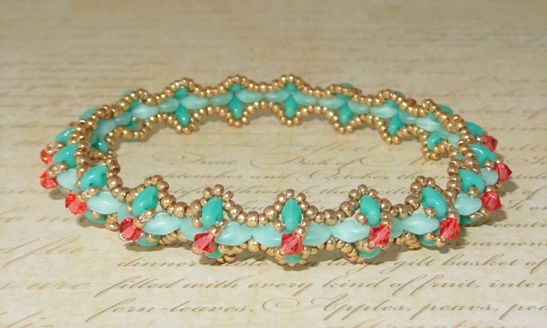 DIGITAL TUTORIAL Jasmine Bangle Tutorial Beaded Bracelet Tutorial ...