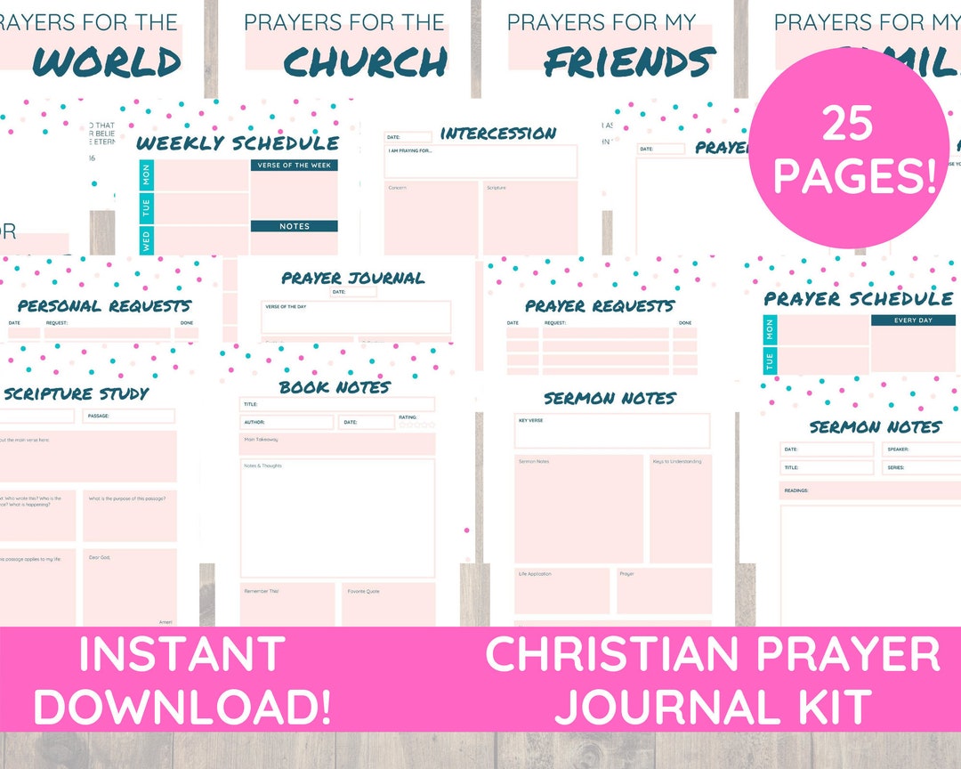 INSTANT DOWNLOAD! Bible Journaling Prayer Journal Christian Gifts ...