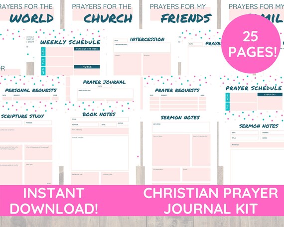 INSTANT DOWNLOAD Bible Journaling Prayer Journal Christian - Etsy