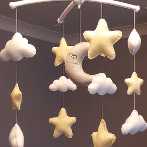 Sale Gorgeous Star Cloud Moon Mobile Musical Cot Mobile Star Nursery ...
