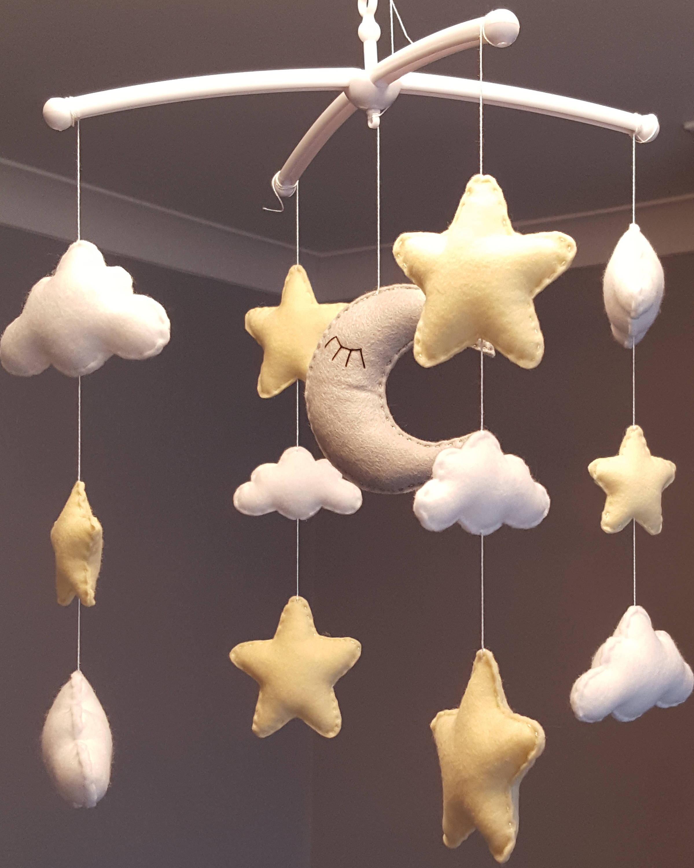 Sale Gorgeous Star Cloud Moon Mobile Musical Cot Mobile Star Nursery ...