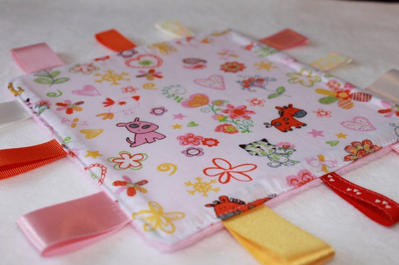 Sale Girl Taggy Blanket Taggies Sensory Blanket Taggy - Etsy