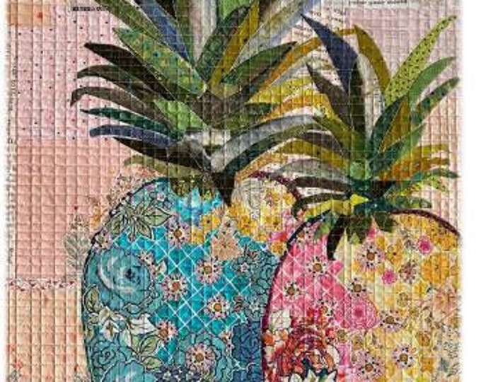 Pineapples Collage Quilt Pattern by Laura Heine of Fiberworks - Etsy