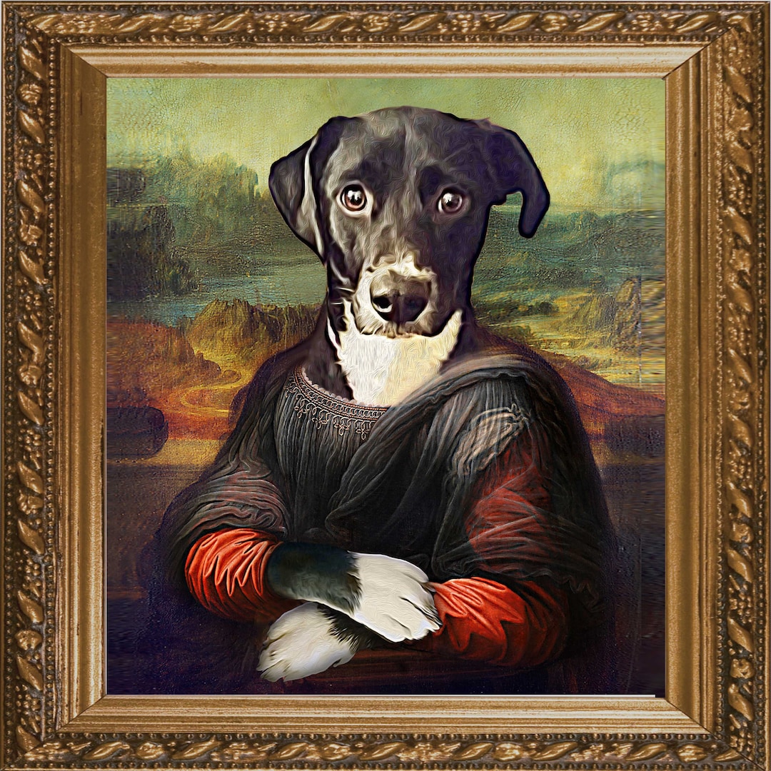 Mona Lisa - Pet Portrait - Custom Renaissance Pet Dog/cat Portraits ...