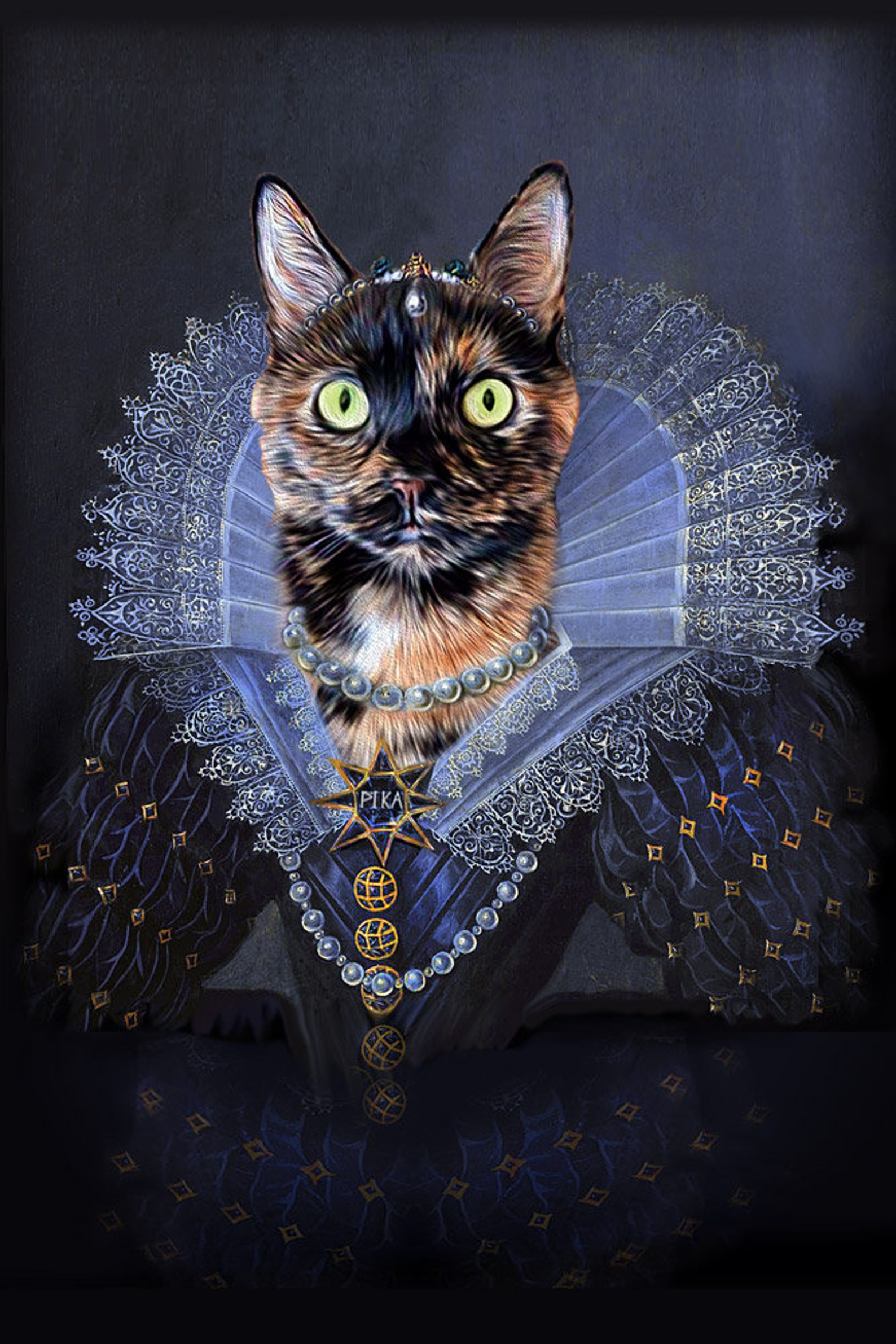 Princess Anne of Austria Nala Cat Custom Pet Portraits | Etsy