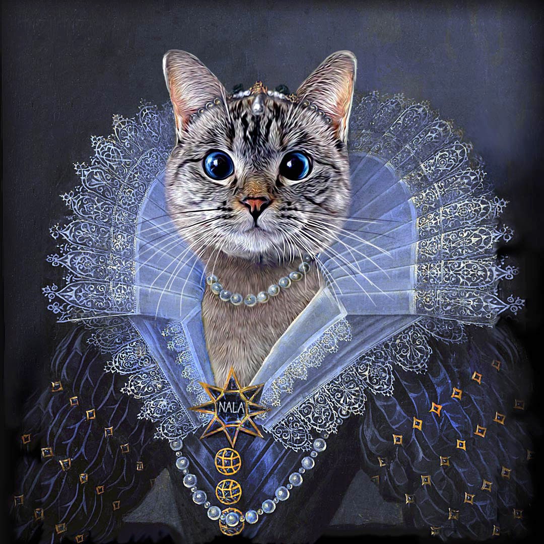 Princess Anne of Austria Nala Cat Custom Pet Portraits | Etsy
