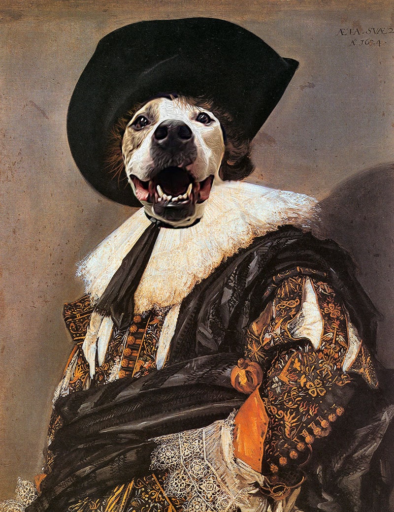 The Laughing Cavalier by Frans Hals Custom Pet Portraits | Etsy