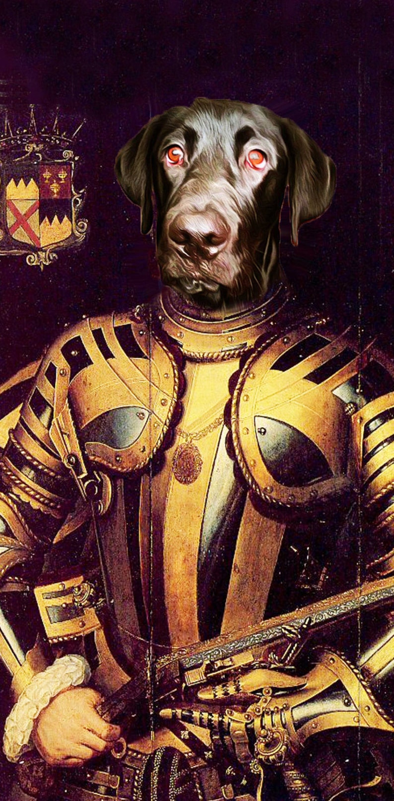 Knight Custom Pet Portraits Dog Portraits and Cat - Etsy