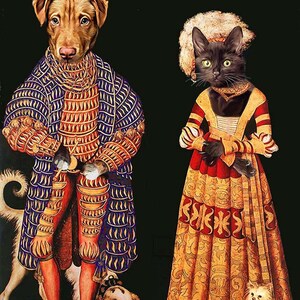 TWO Pet Portrait - Duke and Dutchess Of-saxony - Dog Portraits and Cat ...