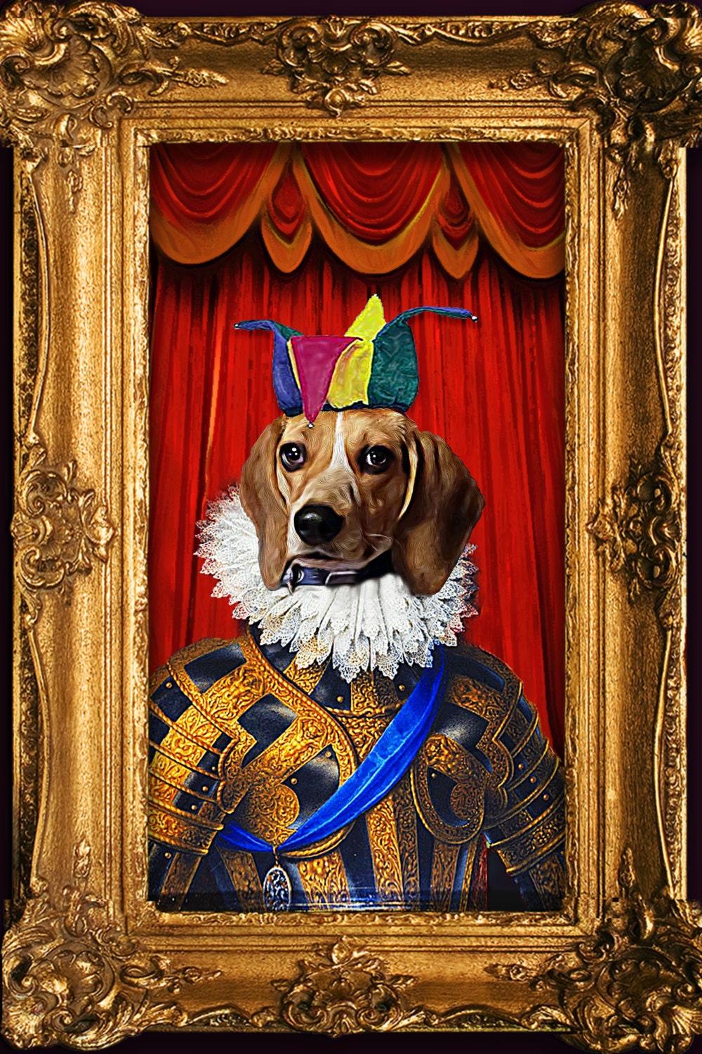 Jester Custom Pet Portraits Dog Portraits and Cat | Etsy