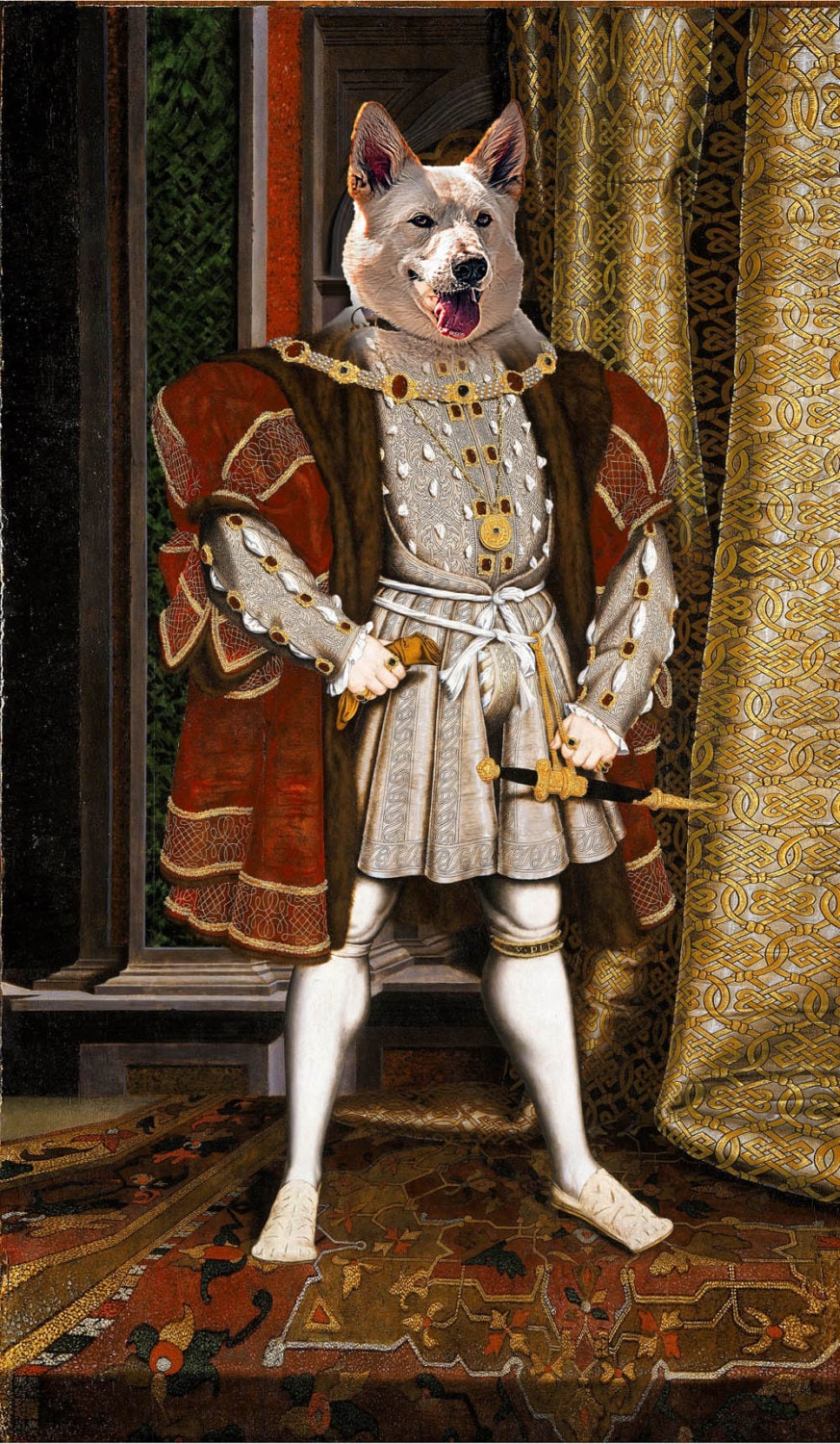 King Henry VIII Custom Pet Portraits Dog Portraits and Cat | Etsy