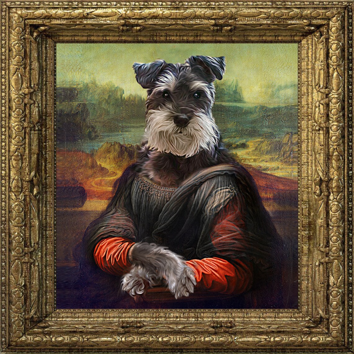 Mona Lisa Pet Portrait Custom Renaissance Pet Dog/cat - Etsy