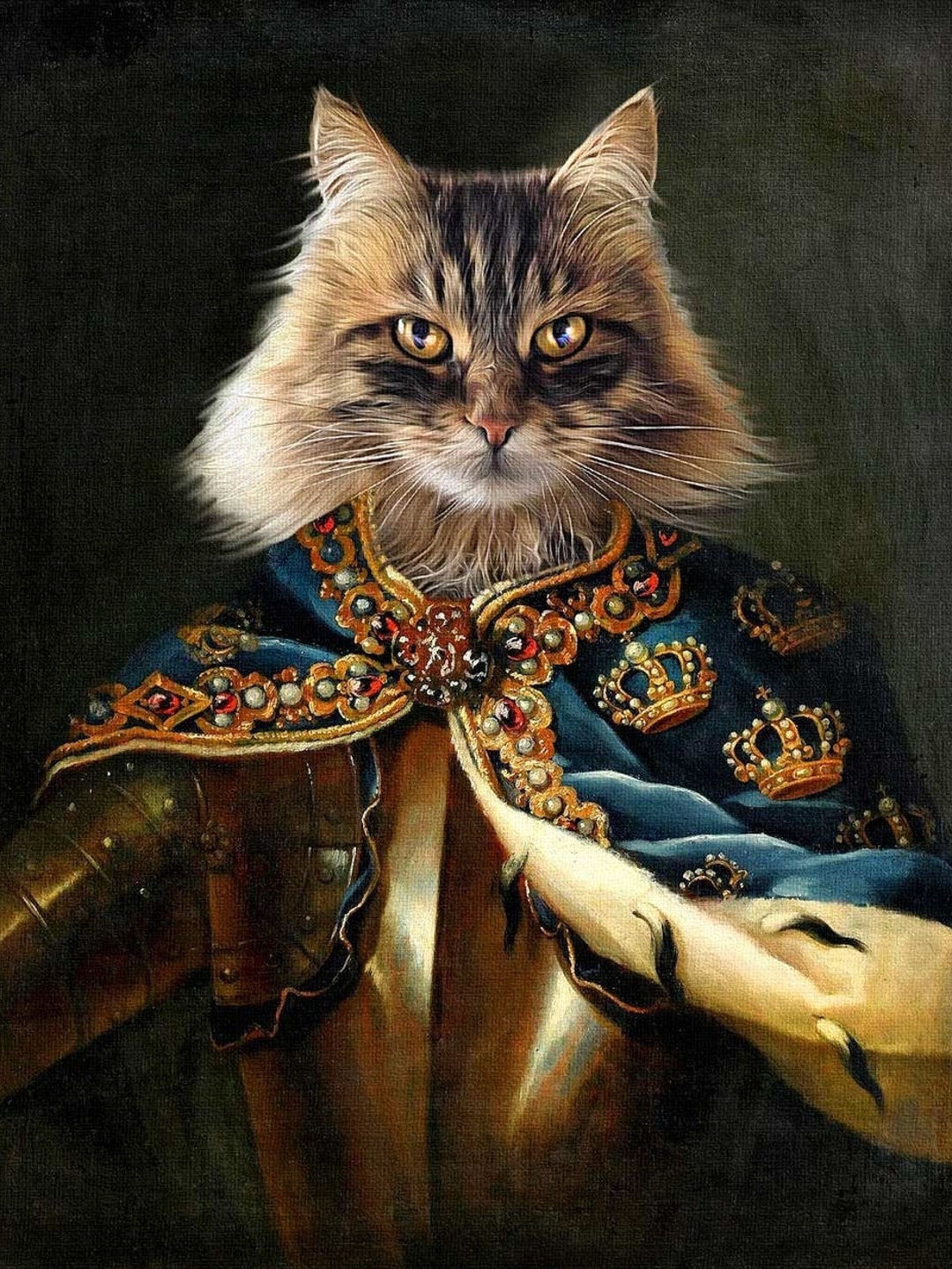 King Karl XII of Sweden - Pet Portrait - Custom Renaissance Pet Dog/cat ...