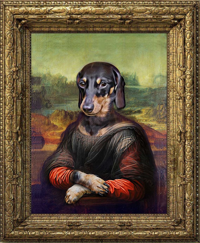 Mona Lisa Pet Portrait Custom Renaissance Pet Dog/cat - Etsy