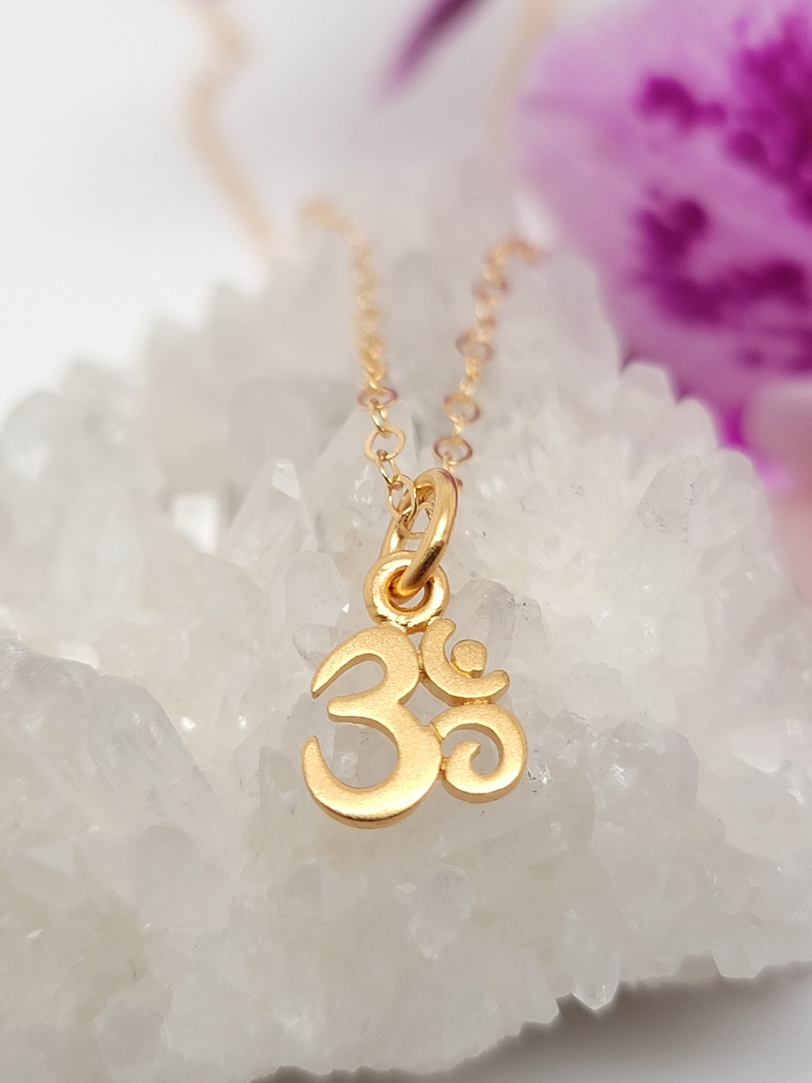 Om Necklace Ohm Necklace Yoga Jewelry Spiritual Prayer Charm Meditation ...