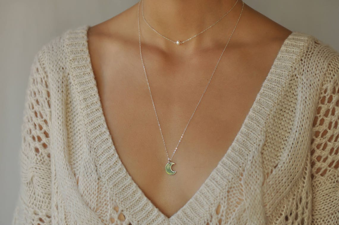 Simple Choker Necklace Dainty Choker Necklace Single Pearl | Etsy