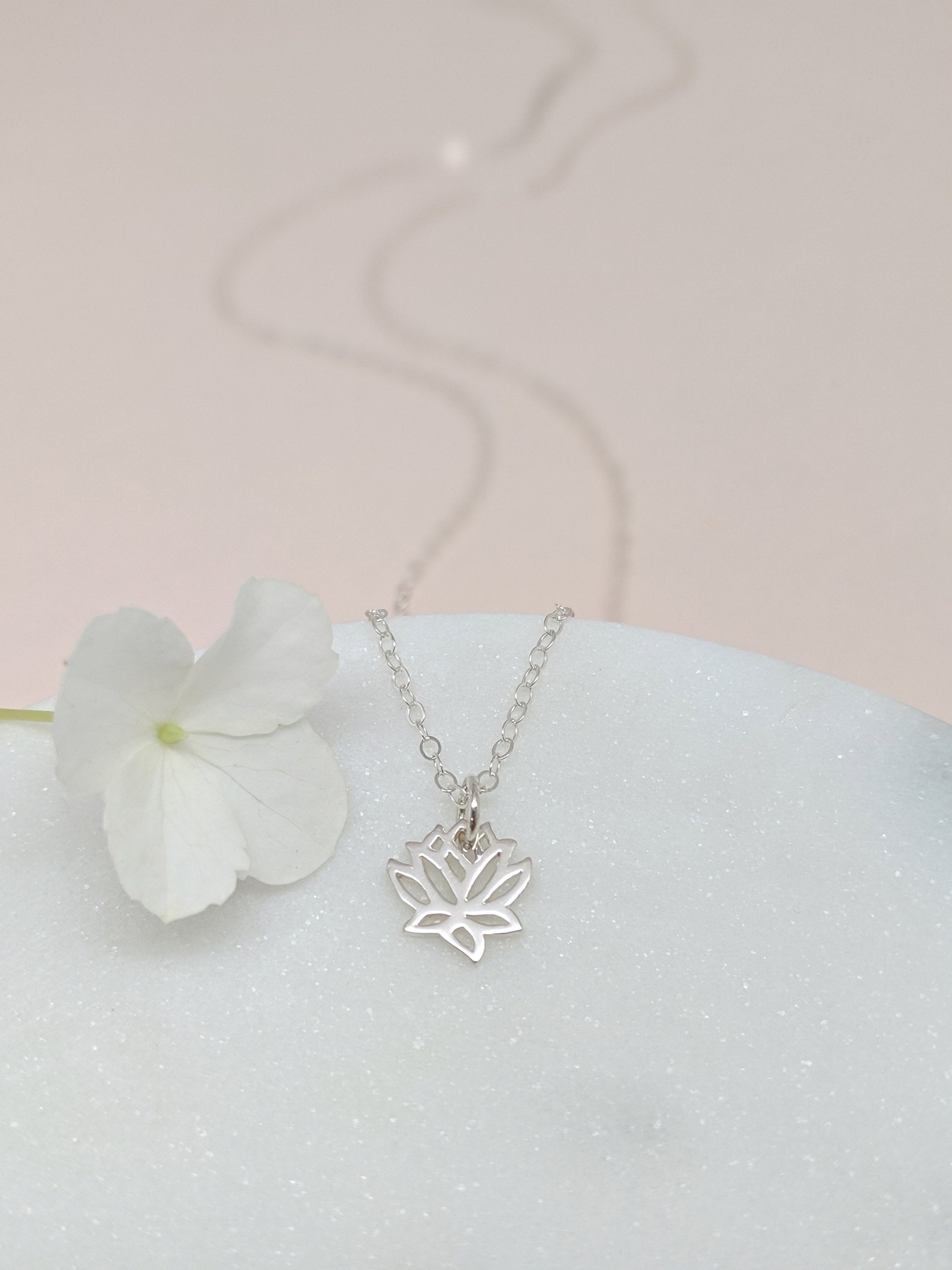 Lotus Necklace Lotus flower necklace Gold sterling silver | Etsy