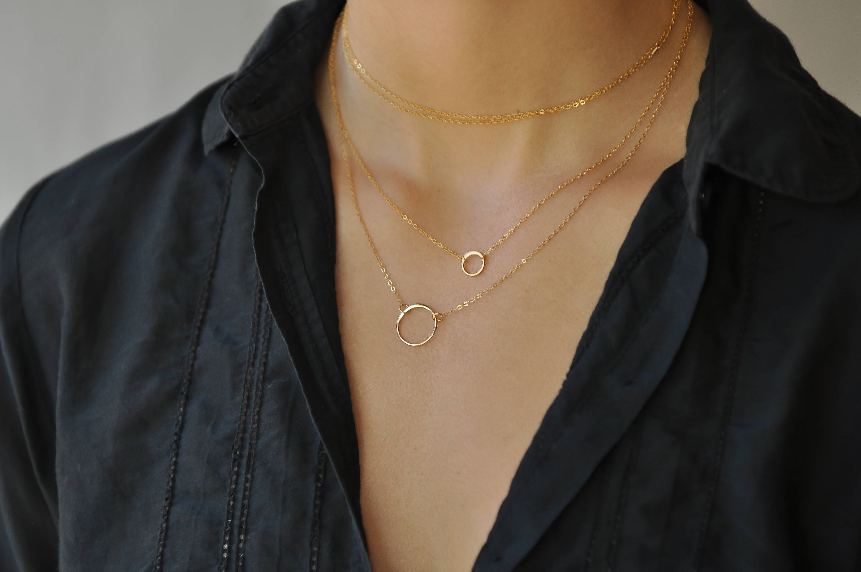 Dainty Gold Choker Necklace Simple Choker Thin Chain Choker | Etsy