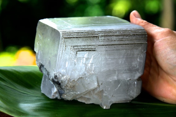 Silver Rhomboid Calcite Crystal With Pyrite Fairy Dust - Etsy