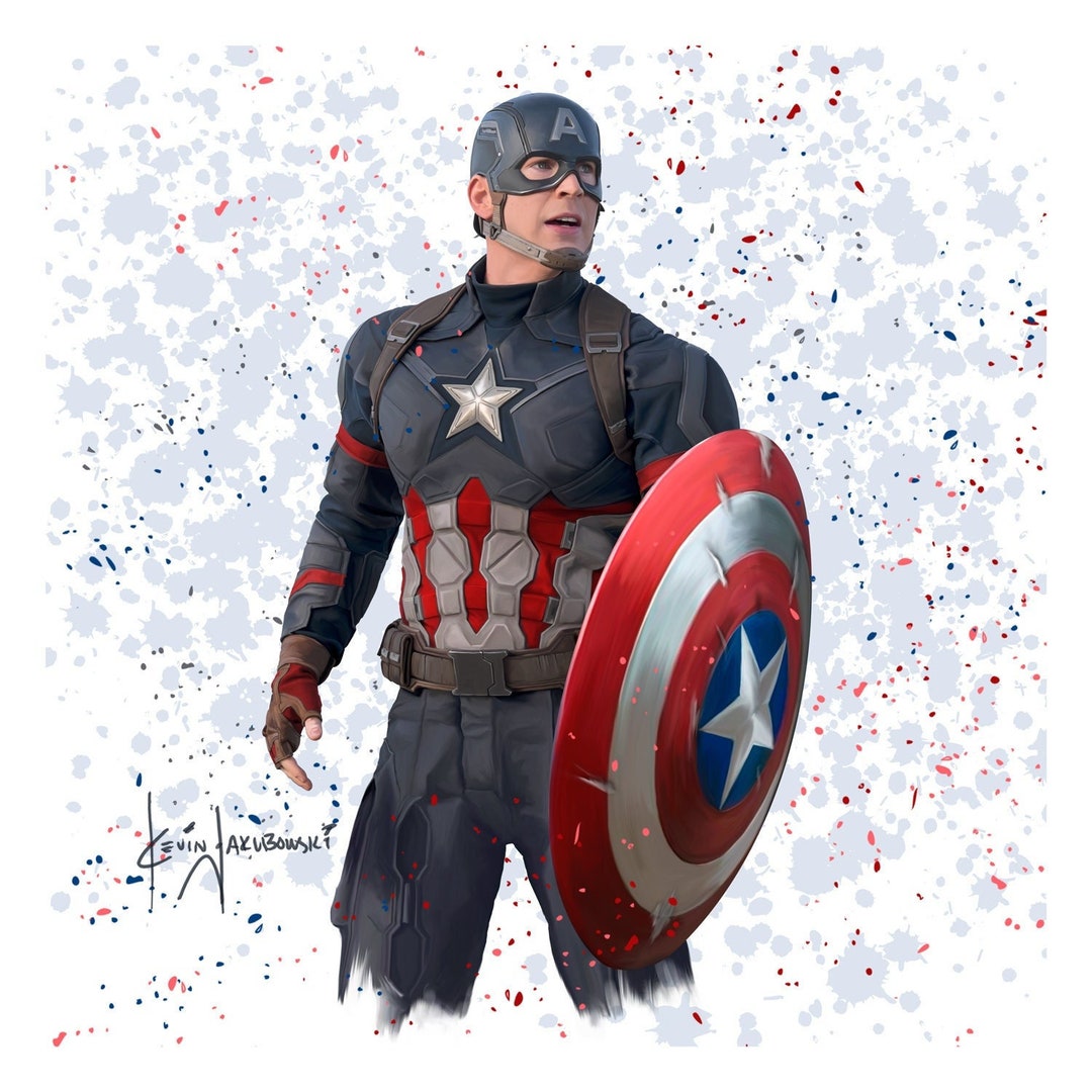 Captain America Print - Etsy