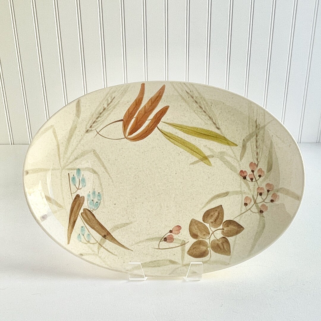 Red Wing Pottery - Oval Serving Platter - Random Harvest - Vintage ...