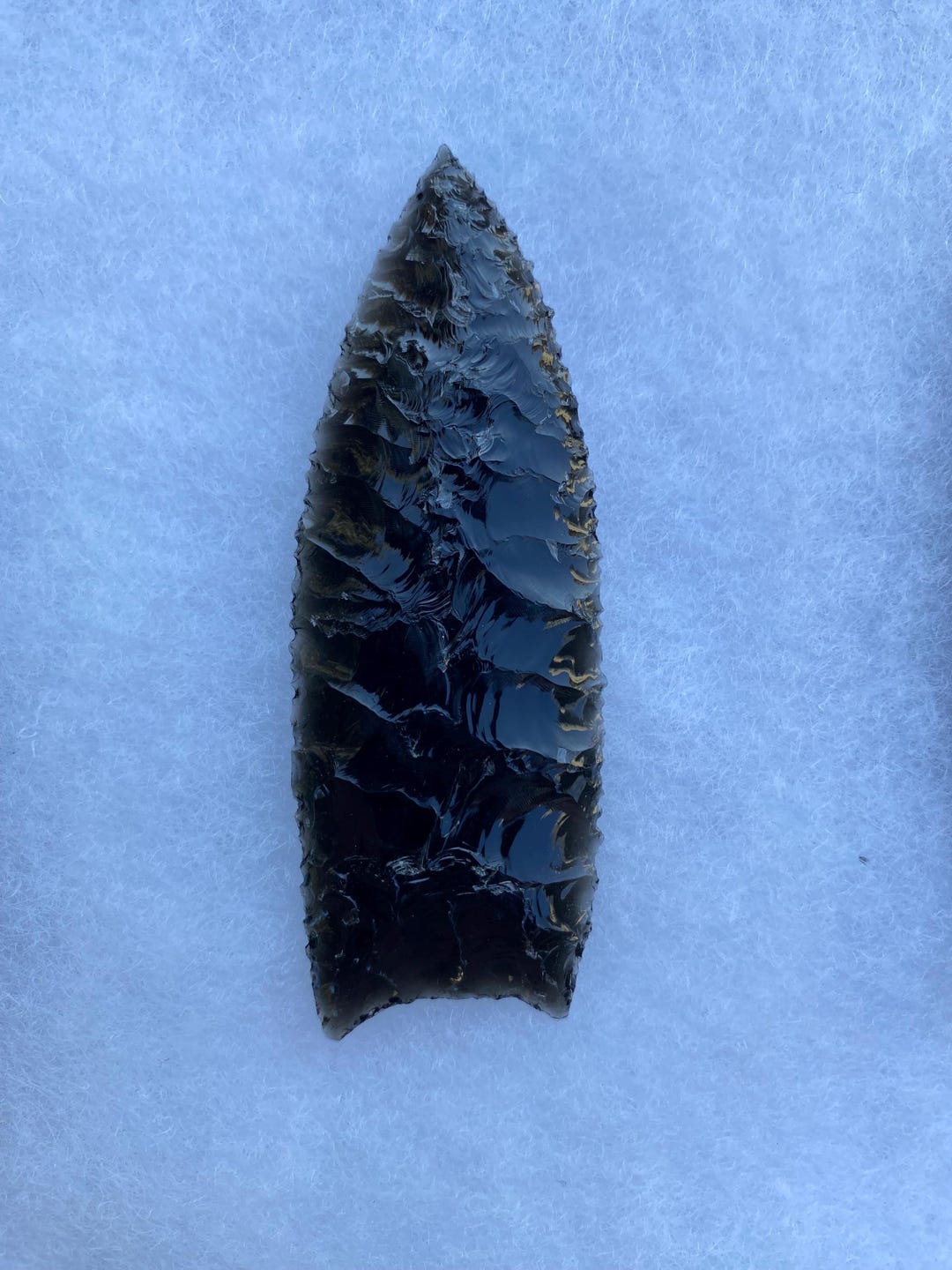 Obsidian Concave Base Spearpoint by Chumash Artist Steven Saffold - Etsy