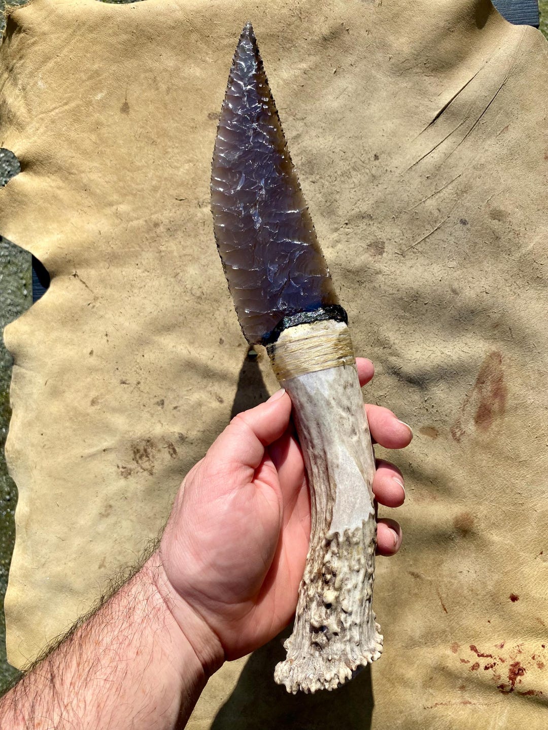 Big Rainbow Obsidian Knife by Chumash Artist Steven Saffold - Etsy