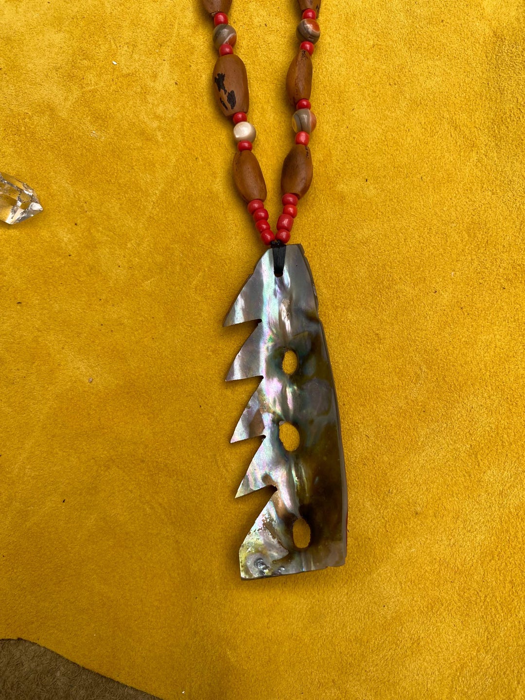 Abalone Basket Pattern Pendant With Pine Nut and Handmade Abalone ...