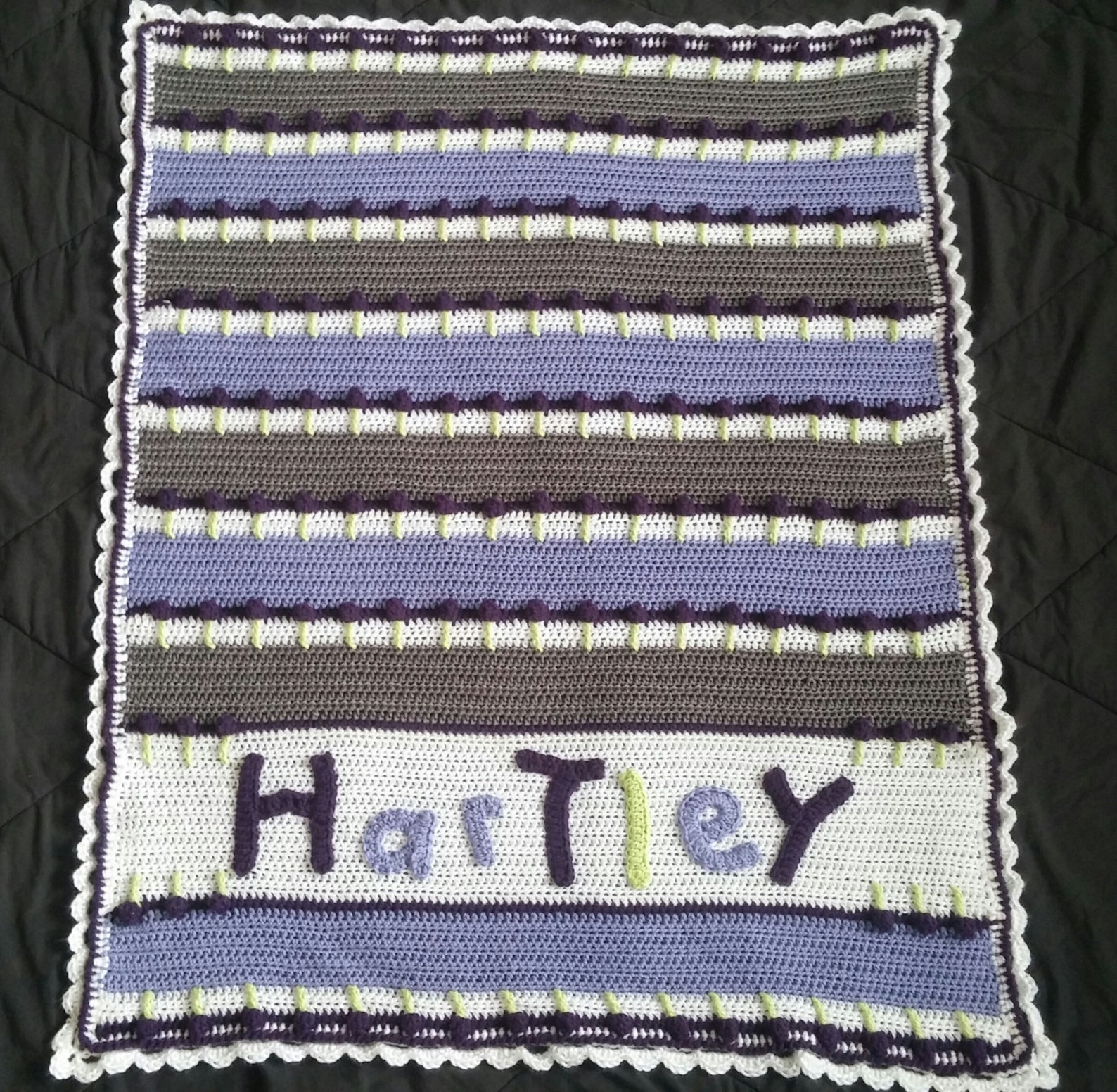 Customizable Afghan in Any Color, Any Name - Etsy