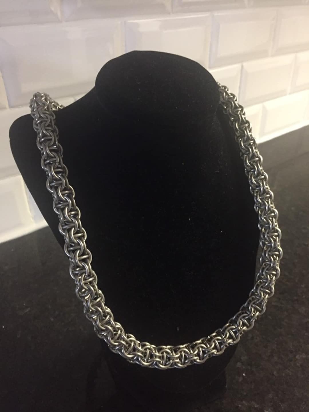 Chainmail Captive Inverted Roundmaille Chain Necklace Squire Knight - Etsy