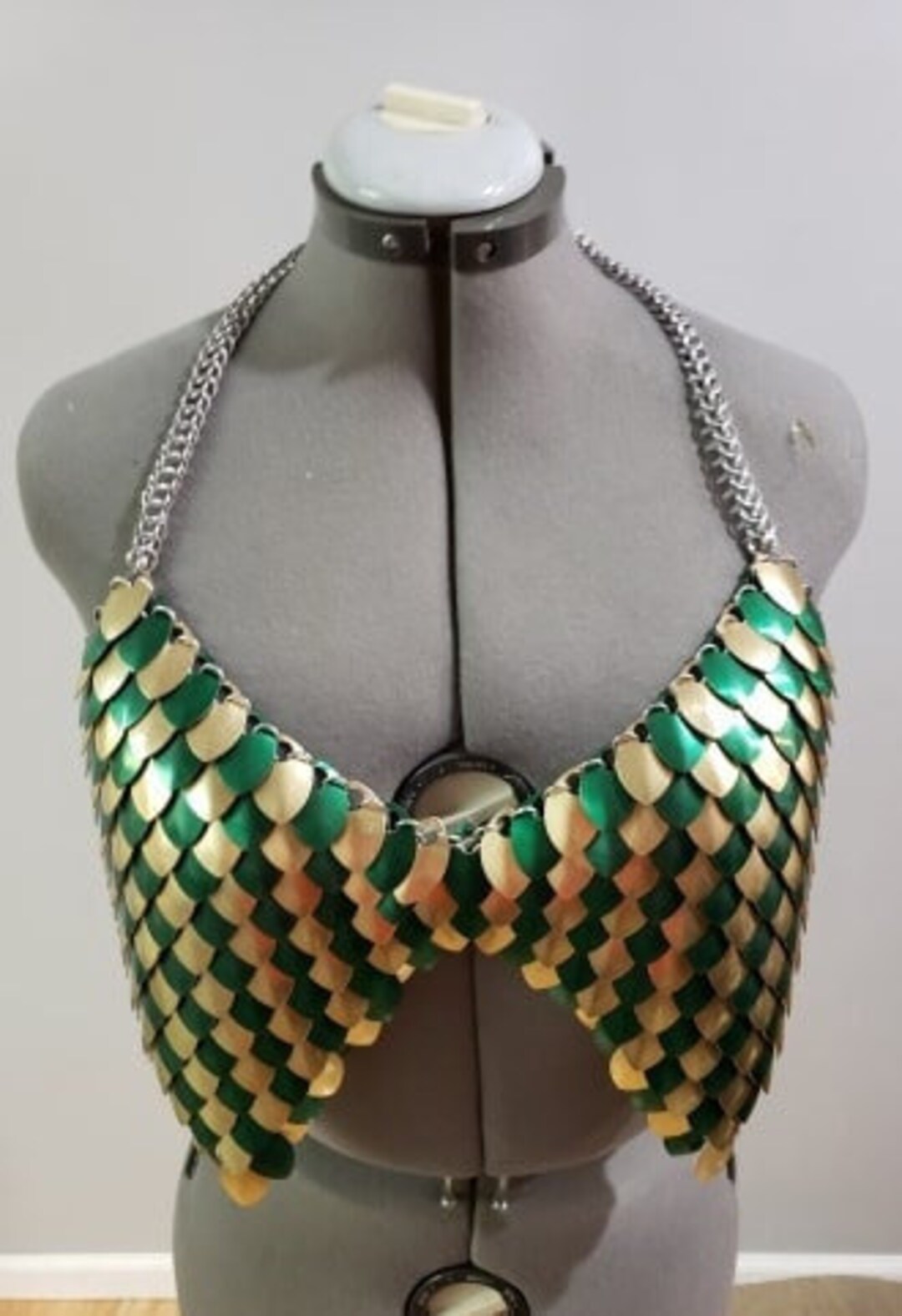 Striped Chain Mail/scalemail Bikini Bra Top - Etsy