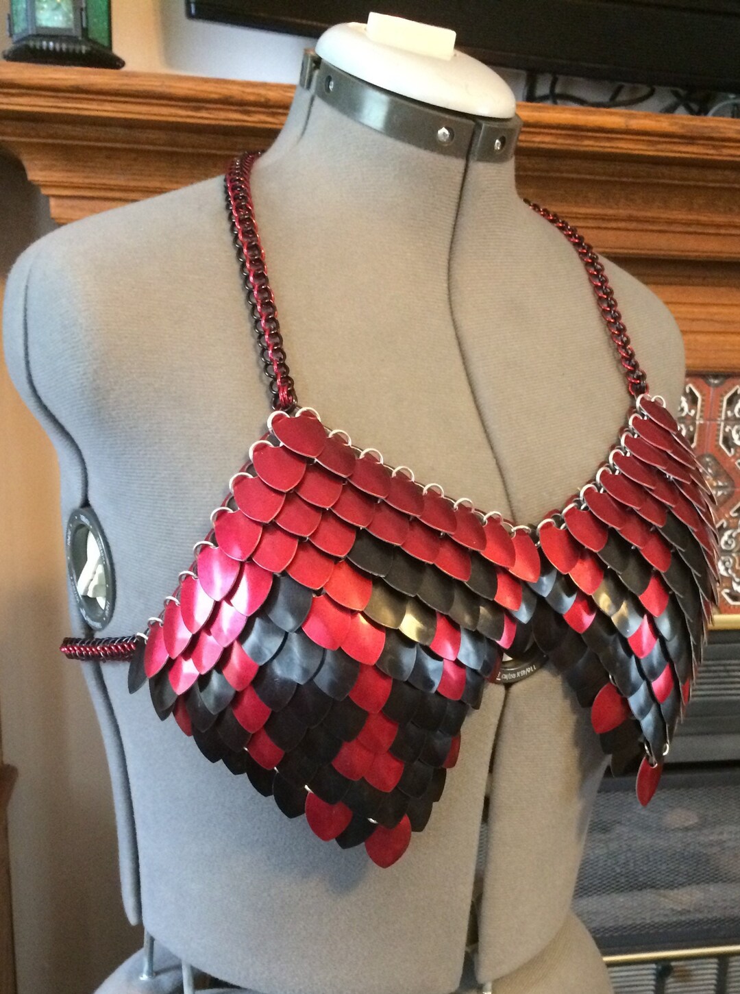 Blood Drip Chainmail /scalemail Bikini Top Vampire Bra - Etsy
