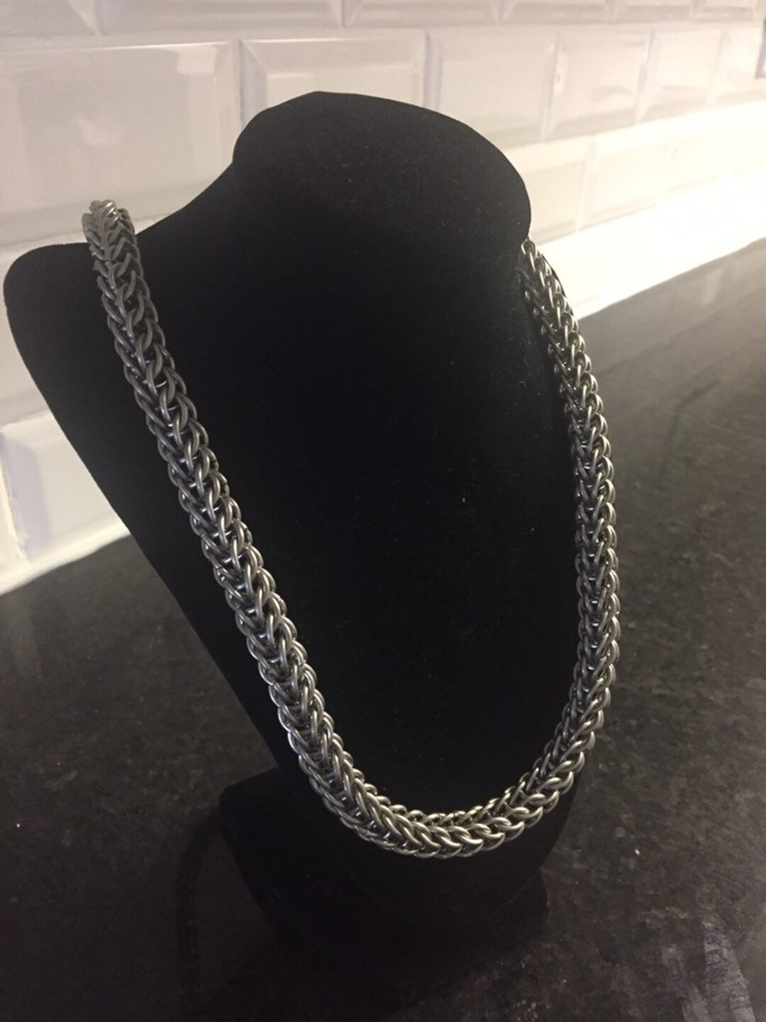 Full Persian Aluminum, Steel, Brass, or Bronze Chainmail Necklace ...