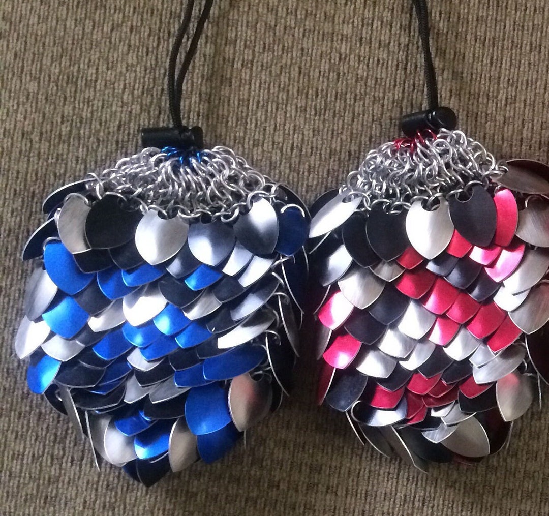Choose Two Colors Random Pattern Dice Bag, Wristlet, Chainmail ...