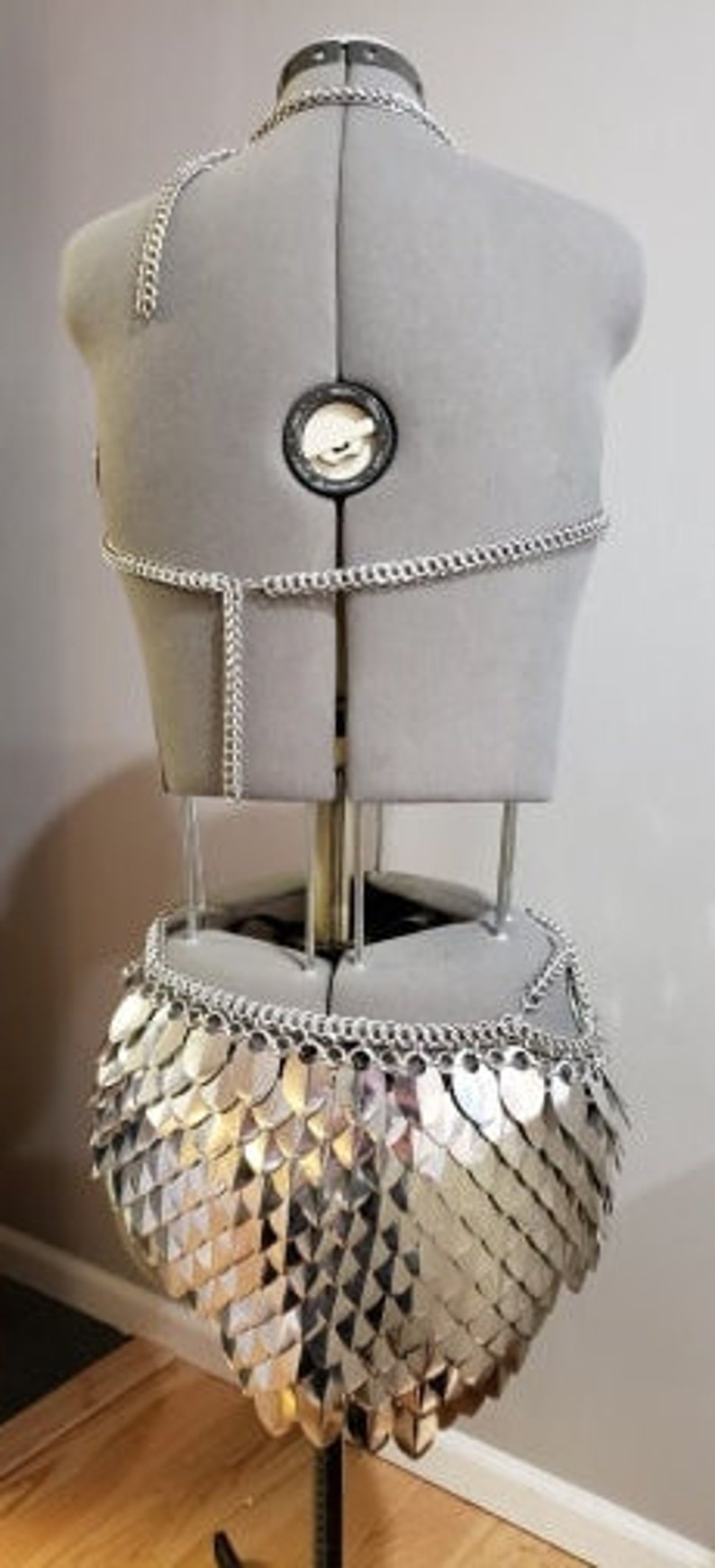 Silver Color Chain Mail /scalemail Top and Skirt Set Red Sonja LOTR GOT ...