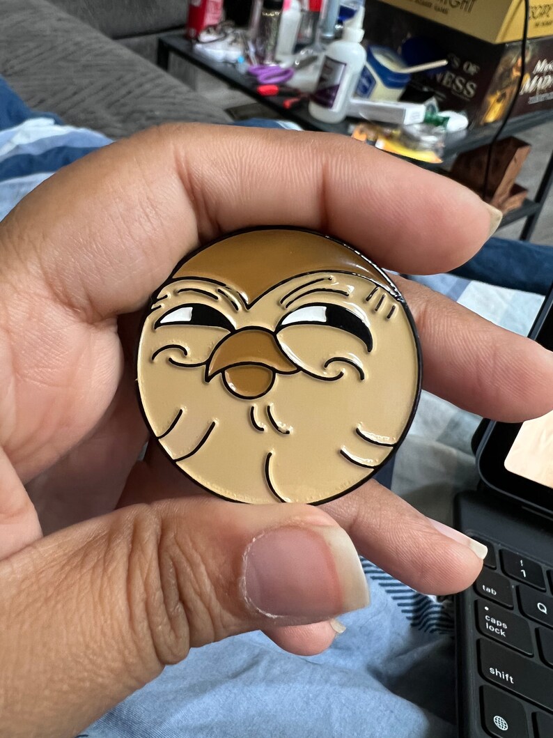 Smug Hooty Enamel Pin - Etsy