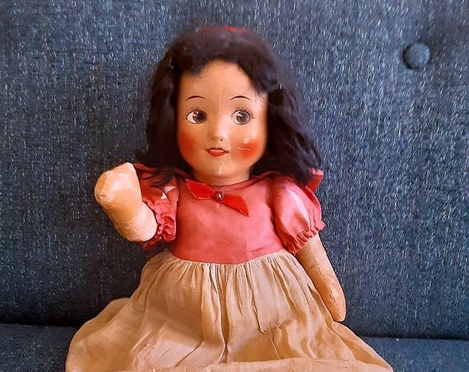 Rare 1930s Snow White Oil Cloth Doll W/original Dress by Ideal - Etsy